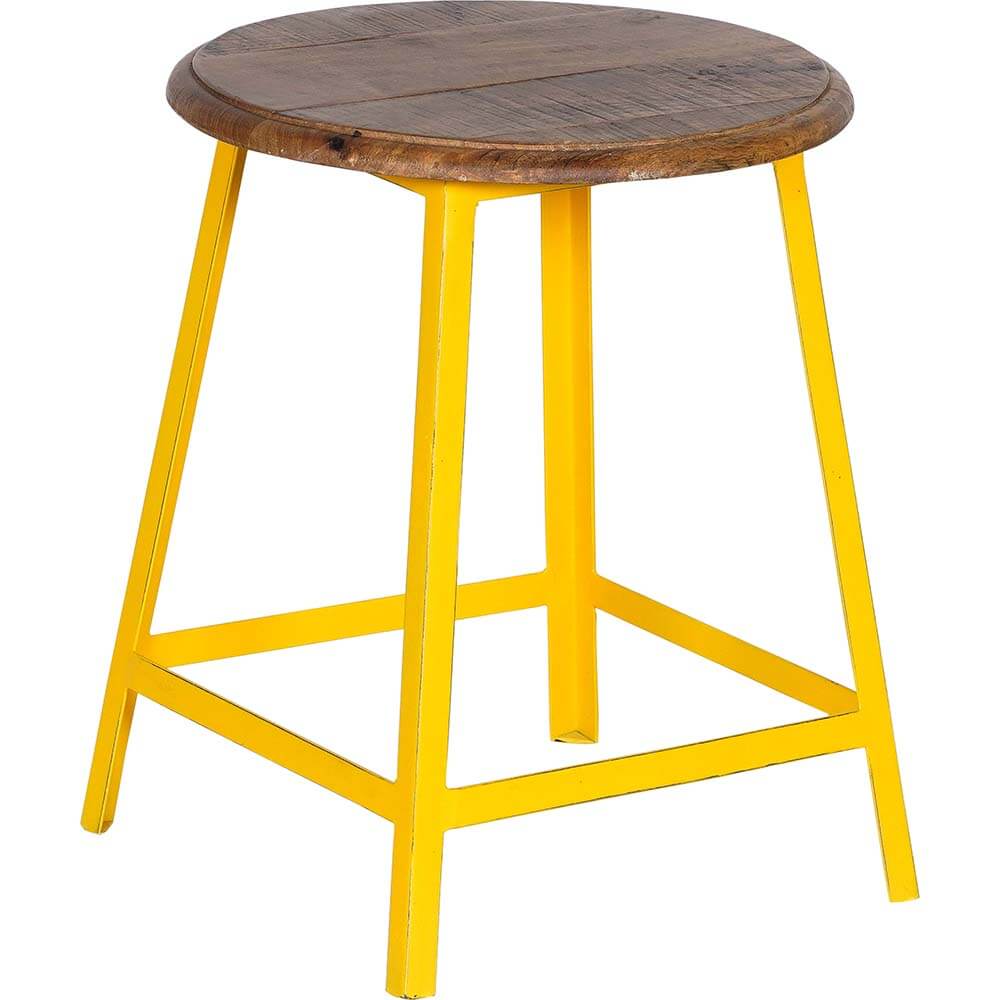 Holly skammel - gul - MINI DESIGN